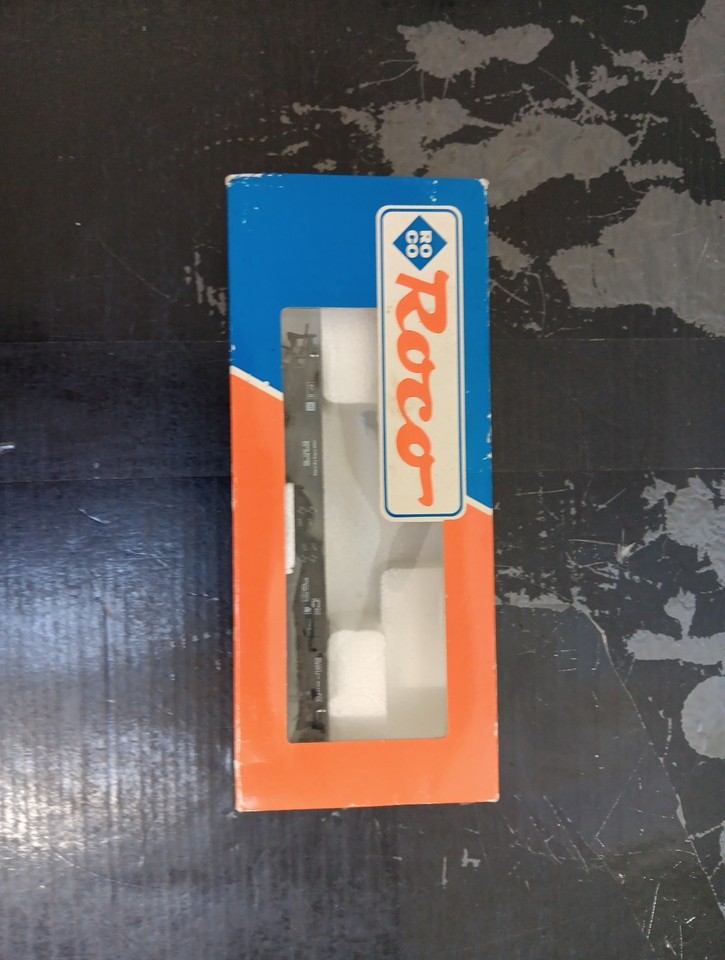 Roco,#46385/DRG.4×achig.Heavy Flachwagen.mit accessories.New/HO/DC/OVP ...