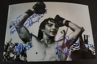 RAY BOOM BOOM MANCINI BOXER CHAMPION SUPERSTAR SIGNED AUTOGRAPHED 4X6 ...