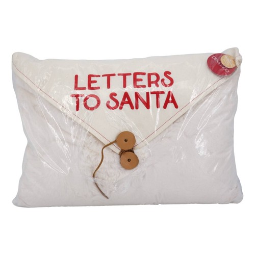 Hallmark Exclusive Letters To Santa Throw Pillow White Demdaco 16" x 12 ...