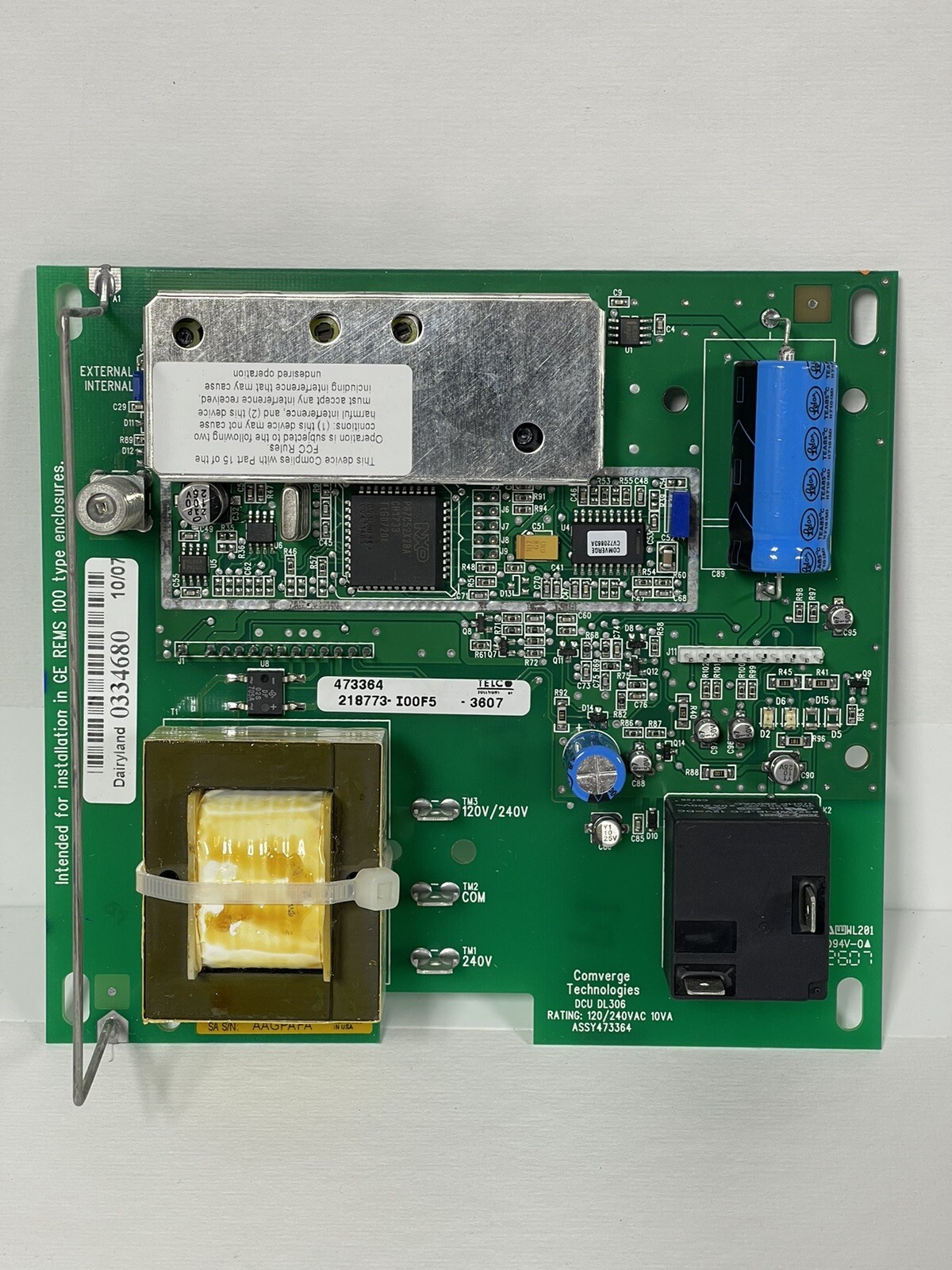 DAIRYLAND 473364 COMVERGE TECHNOLOGIES DCU DL306 ELECTRICAL CIRCUIT ...