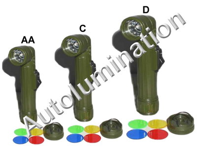 US Army Tunnel Trench Military Flashlight Right Angle Angled Head MX991 ...