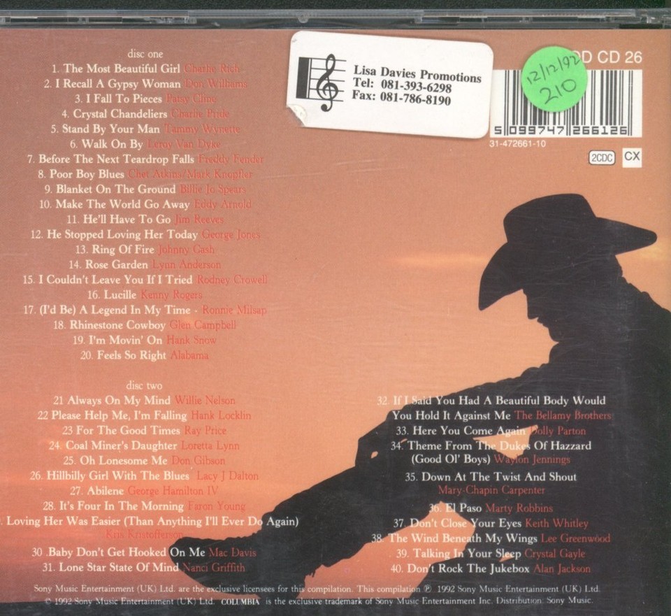 Various Artists Ultimate Country Collection CD Austria Columbia 1992 in ...