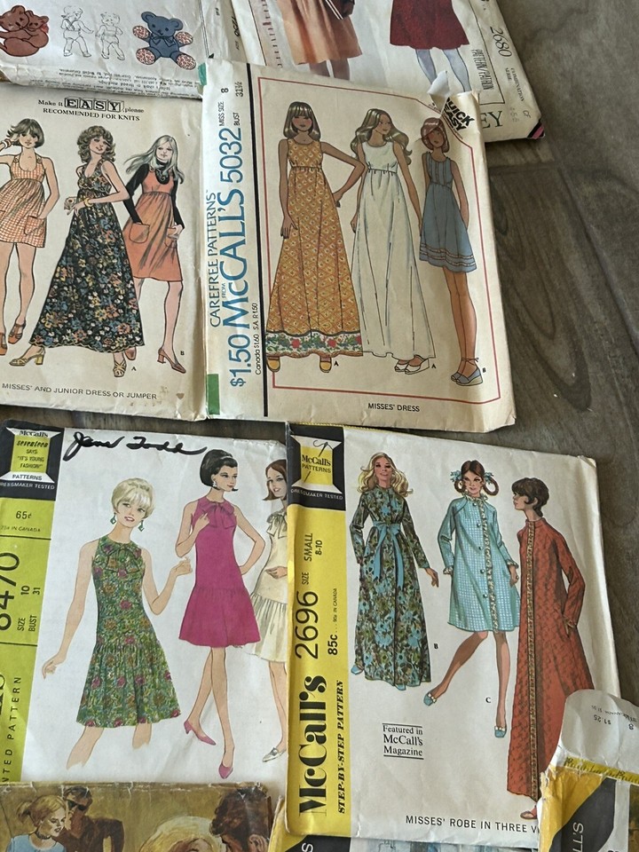 VTG Lot of 70 McCall’s Sewing Patterns 60s 70s & 80s Cut & Many Uncut ...