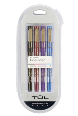 TUL Fine Liner Pens Ultra Fine 0.4 mm, Assorted Barrel/ink Colors,Pack ...