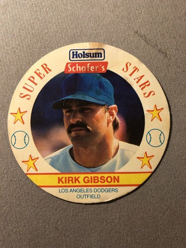 1989 Holsum Bread /Schafer's Baseball Disc #20 Kirk Gibson Tigers VG ...