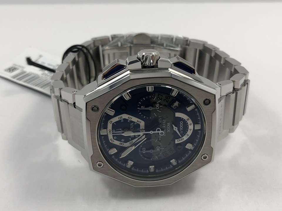 Bulova Precisionist Series X Quartz Blue Dial Stainless Steel Men's ...