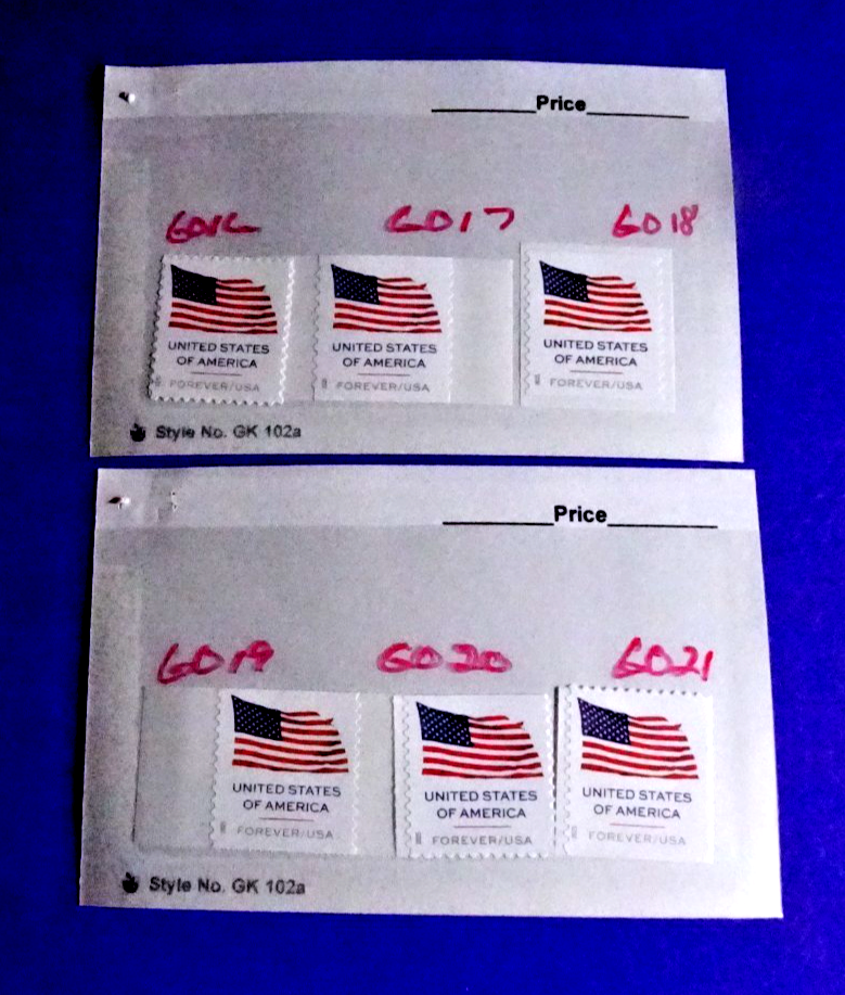 US 6016-6021 FLAG (F) FLAG STAMPS 6 "SINGLES" 2025 PANE/BKLT/COIL W ...
