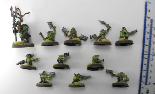 10 GRETCHIN + ORK RUNTHERD Plastic Space Orks Army Herd Mob Well ...