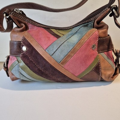 Fossil Women's Multi Patchwork Leather Shoulder Bag | eBay
