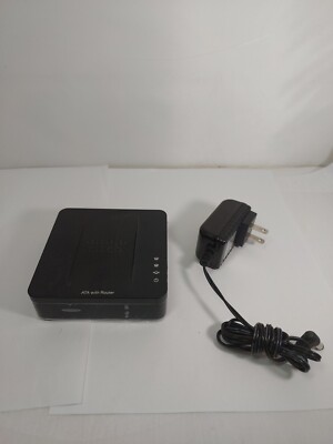 Geniune OEM Cisco SPA122 Ethernet VoIP ATA 2-Port Phone Adapter ROUTER ...