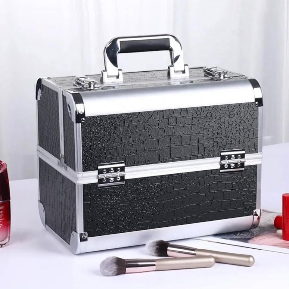 Extra Large Vanity Case Beauty Box Make up Cosmetic Nail Storage ...