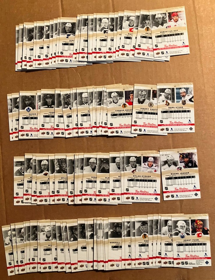 2024-25 TIM HORTONS NHL RETROSPECTIVE ROOKIES & PWHL COMPLETE BASE SET ...