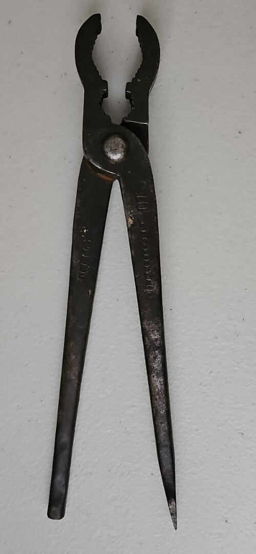 10" C.S. OSBORNE & CO. STEEL GAS BURNER STEAM PLIERS PLUMBING VINTAGE ...