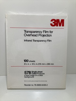 3M Transparency Film 578 No. 78-6969-6438 ~ 100 Sheets ~ NEW | eBay