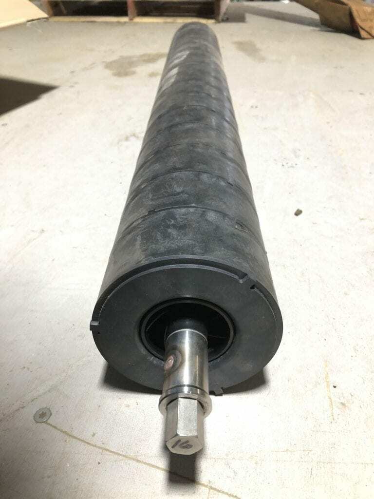 3ft Conveyor Belt Roller w/ 5-1/4" Diameter; 3/4" D X 7/8" L Shaft Hex ...