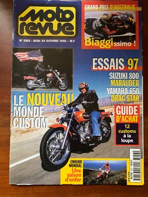 MOTO REVUE du 24/10/1996; GP d'Australie; Biaggi/ Suzuki 800 Marauder ...