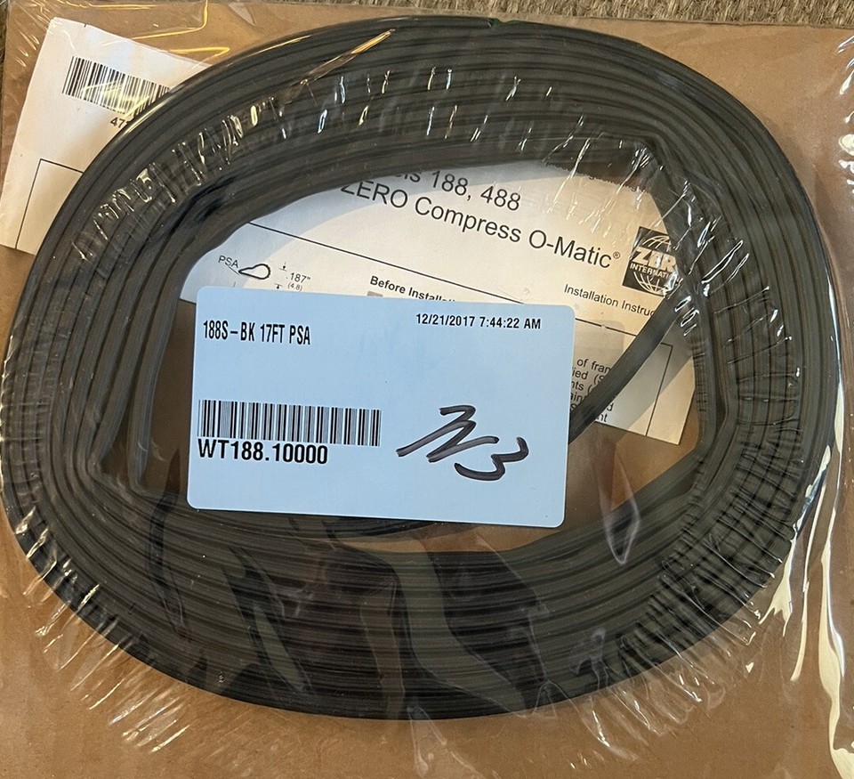Zero International 188S-BK 17FT PSA Self Adhesive Gasketing 2 pack | eBay