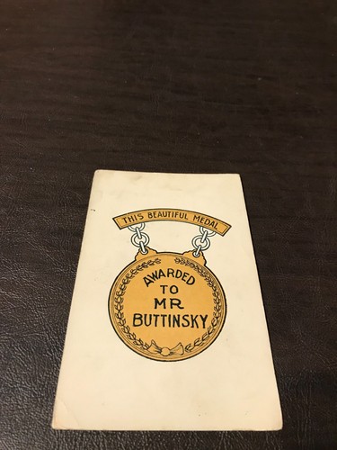 EARLY HUMOR UNPOSTED POSTCARD - THIS BEAUTIFUL MEDAL AWARDED TO MR ...