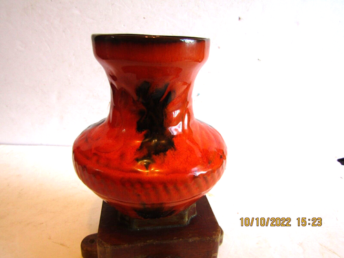 1-VTG-CERAMIC VASE-BY JACQUES GARNIER-ESTRICERAM POTTERY 1970'S-FLAMBE ...