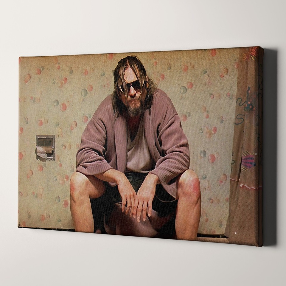 The Big Lebowski The Dude Toilet Scene Funny Bathroom Canvas Wall Art ...