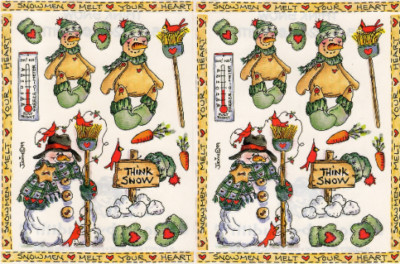 Vintage Designs By Judith Stickers - 2 Sheets - Think Snow ~ Rag Doll ...