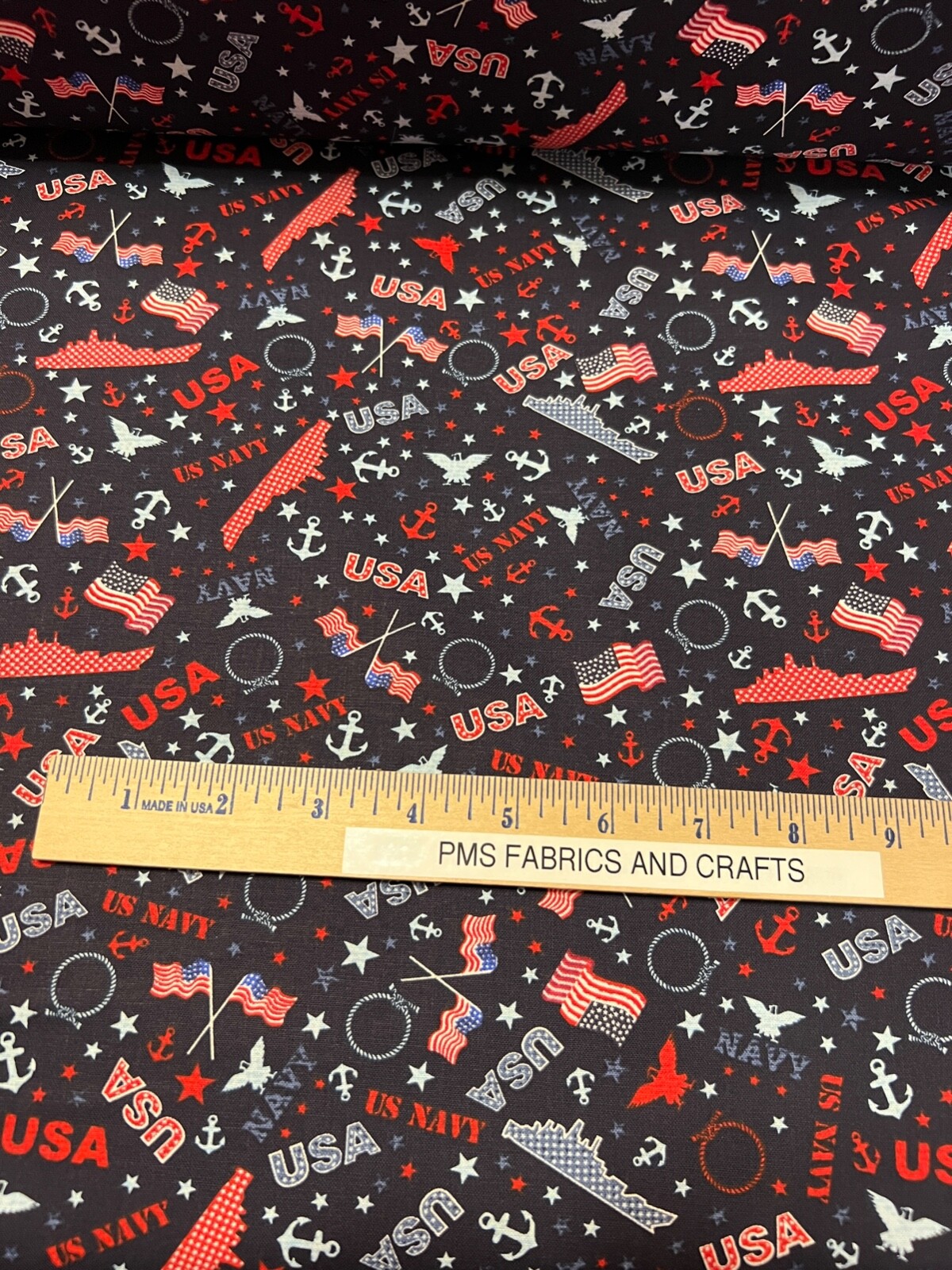 United States Military US Navy 100% med cotton fabric by the yard #14 ...