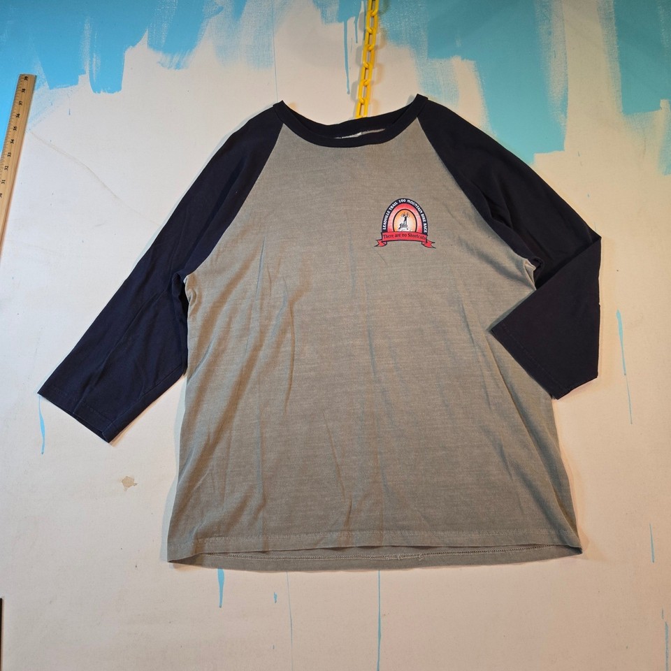 Vintage Leadville Trail 100 L MTB Race T-Shirt Long Slv Gray Mountains ...