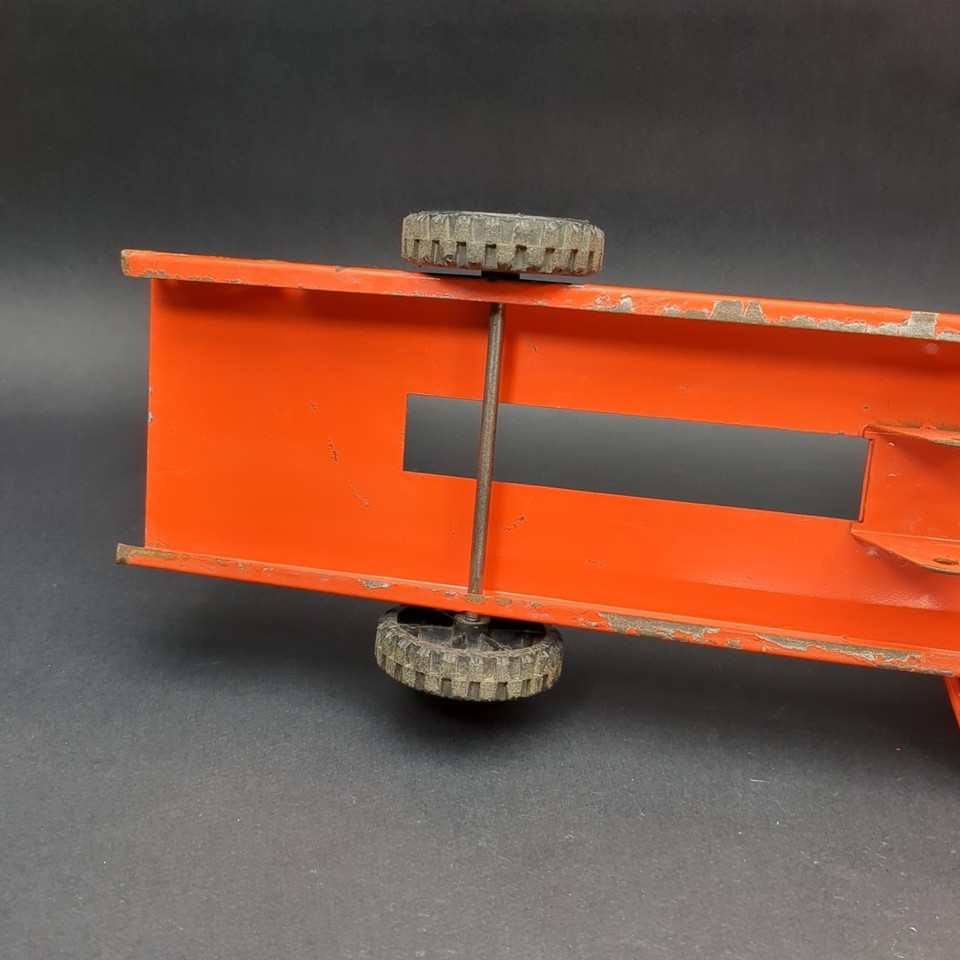 Structo Pickup Flatbed Cab Chassis Frame Truck Orange 20" Long | eBay
