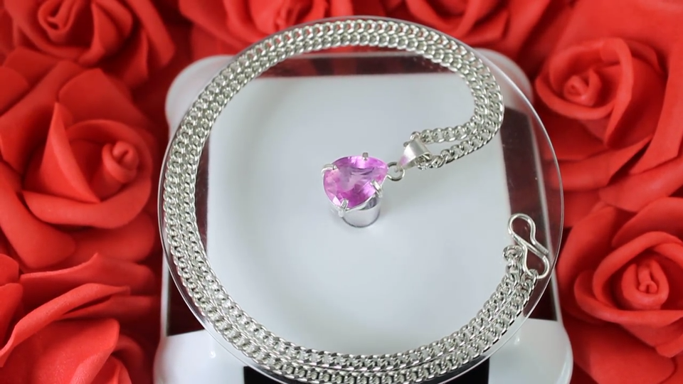 Natural 8.55 Ct Pear Pink Kunzite Gemstone Certified Anniversary ...