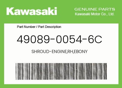 Kawasaki Genuine Shroud-Engine,Rh,Ebony - 49089-0054-6C | eBay