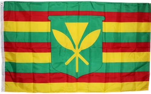 Kanaka Maoli Flag 3x5 ft NYLON Original Native Hawaiian People Hawaii ...