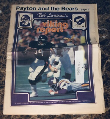 Vintage Bob Lurtsema's Minnesota Vikings Report 1979 NFL Walter Patton ...