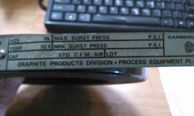 GRAPHITE RUPTURE DISC, 4" @ 50 PSI | eBay