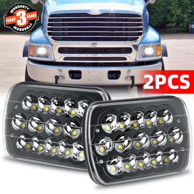 2PCS For Sterling Commercial Truck LT9500 7x6" 5X7'' LED Headlights ...