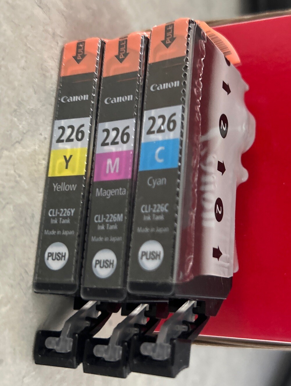 (Lot of 3) Canon 226 Ink Cartridges: CLI-226Y CLI-226C CLI-226M ...