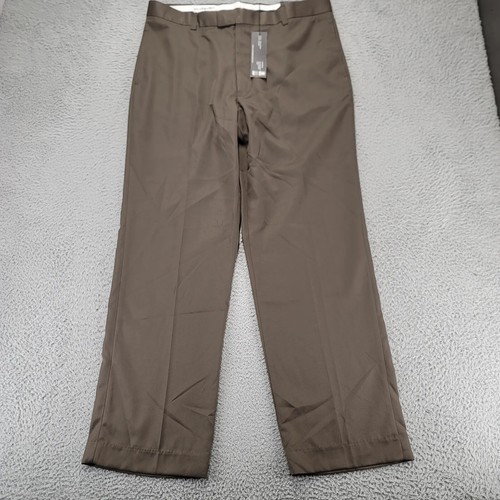 Michael Brandon Pants Mens 38x32 Brown Wrinkle Resistant Dress Slack ...