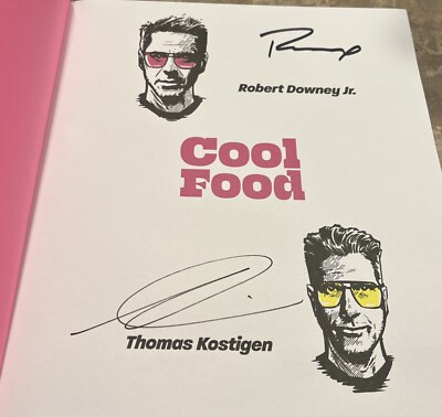 ROBERT DOWNEY JR Signed Autographed COOL FOOD HC FULL SIGNATURE FAST ...