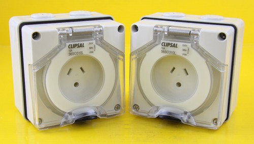 Clipsal 56SO310L Lighting Socket Outlet 10A 250VAC IP66 (Pack of 2 ...