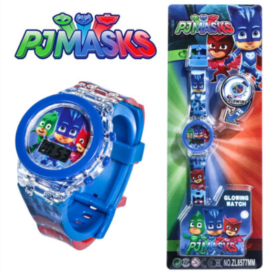 GLOWING WATCH PJ MASKS KID BOY CHILDREN LED ELECTRONIC DIGITAL DISPLAY ...