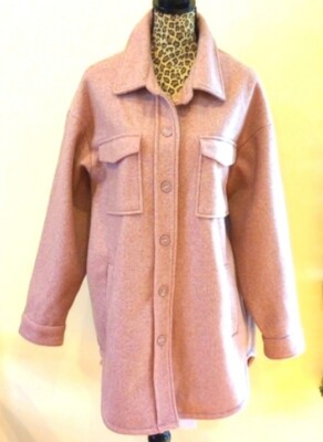 Cyn&Luca Ladies Shacket Size:L Color:Lavender Rose | eBay