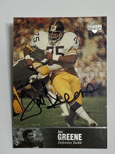 1997 Upper Deck UD Legends Autograph #35 MEAN JOE GREENE Auto Steelers ...