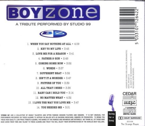 Studio 99 Boyzone Tribute (CD) (UK IMPORT) | eBay