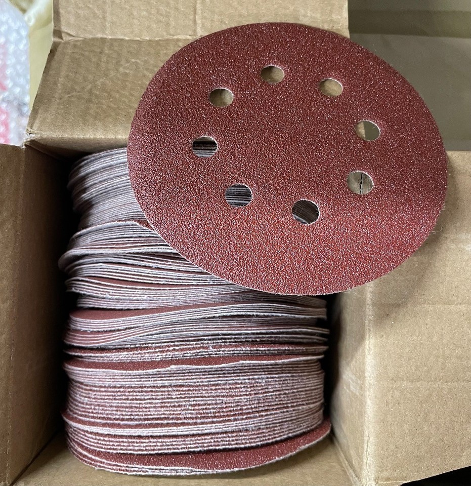 5 inch Sanding Disc Set │ 150 Sheets of 8-Hole Round Sandpaper Cg s51 ...