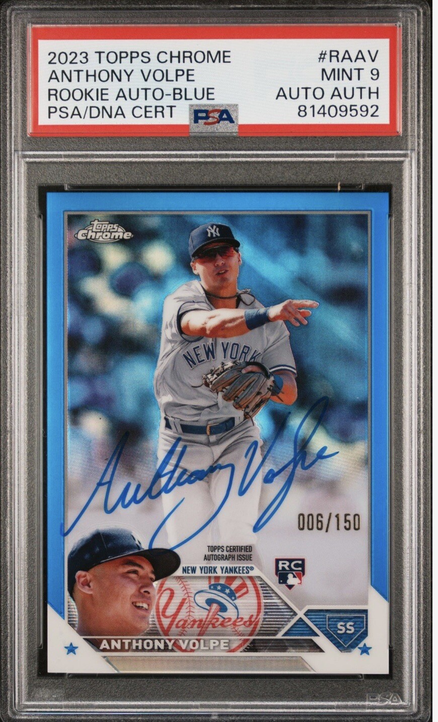 2023 Topps Chrome - Rookie Autographs Blue Refractor #RA-AV Anthony ...