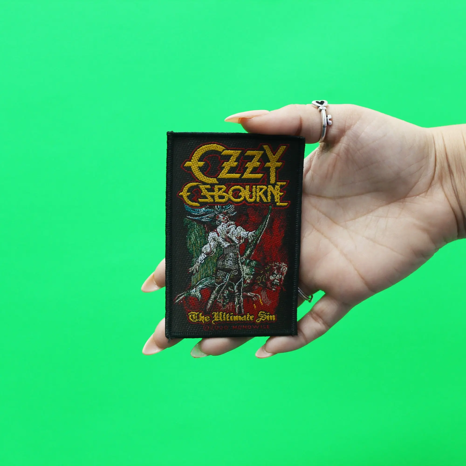 Ozzy Osbourne The Ultimate Sin Patch Classic Rock Band Woven Iron On | eBay