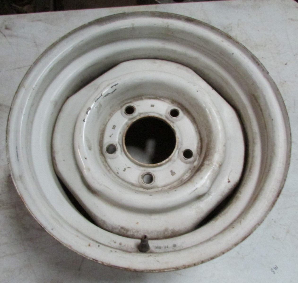 Vintage factory steel wheel. 15x7. 5-1/2" Ford bolt pattern. 130 | eBay