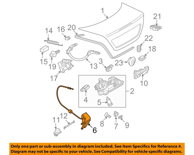 Mercedes-Benz E320 Trunk Lock or Actuator Latch Release 1717500085 for ...