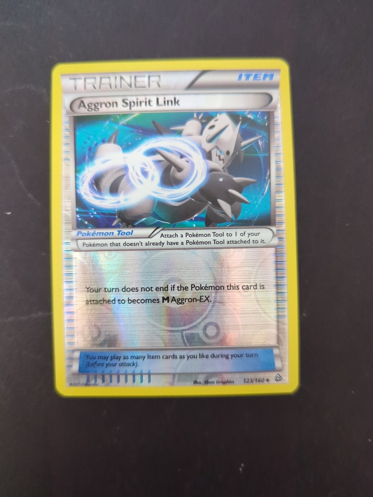 Aggron's Spirit Link 123/160 Pokemon Uncommon Trainer Primal Clash ...