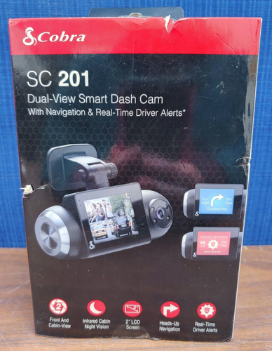 Cobra SC201 Dual View Smart Dash Cam - Black - NEW 28377107955 | eBay