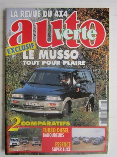 AUTO VERTE N° 162 / Musso /Jeep Wrangler / Pajero T3 /comparatif TD et ...